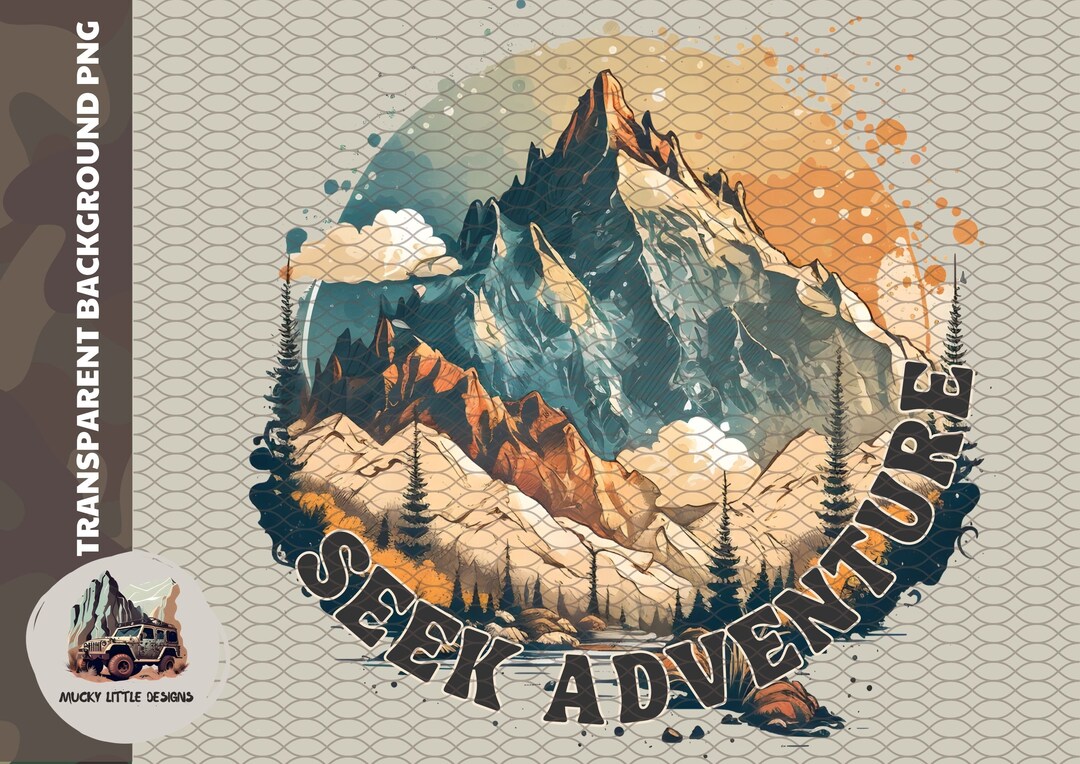 Seek Adventure PNG Hiking Vintage Mountain Png Camping PNG - Etsy