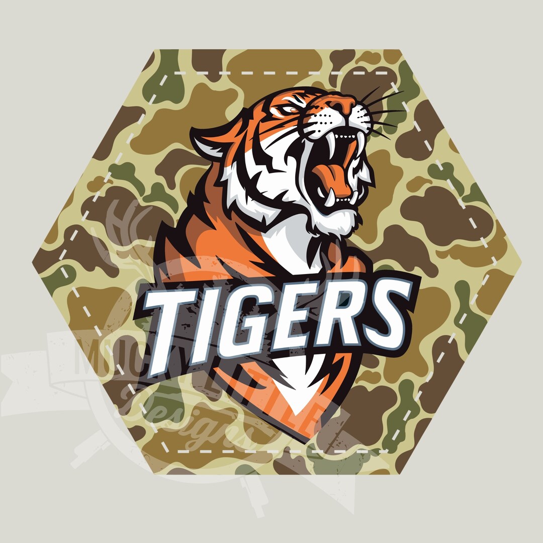 Camo Tigers Png Tiger Crest Logo Png T-shirt Sublimation Digital File ...