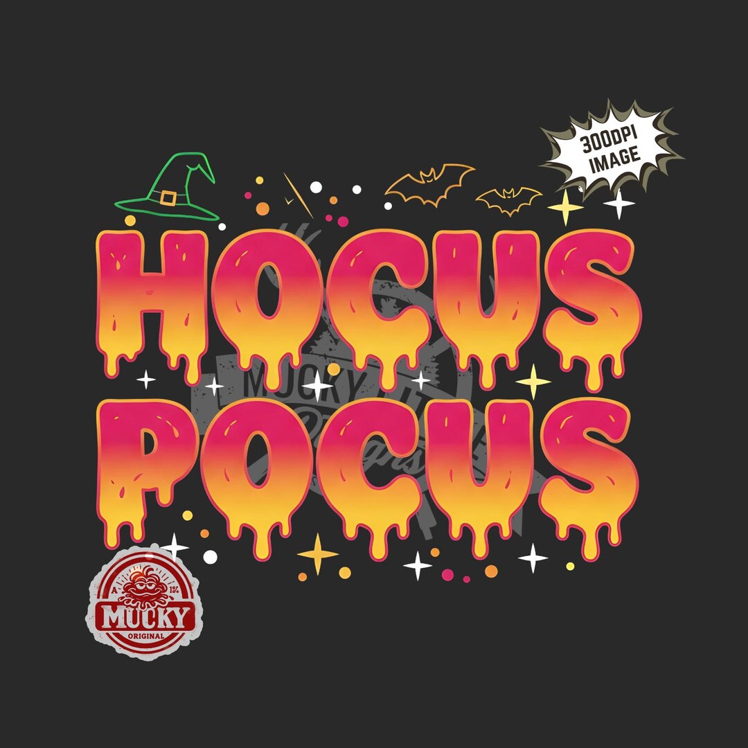 Funny Halloween Png, Hocus Pocus Png, Neon Bat Sublimation Design ...