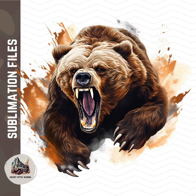 Angry Bear Svg - Etsy