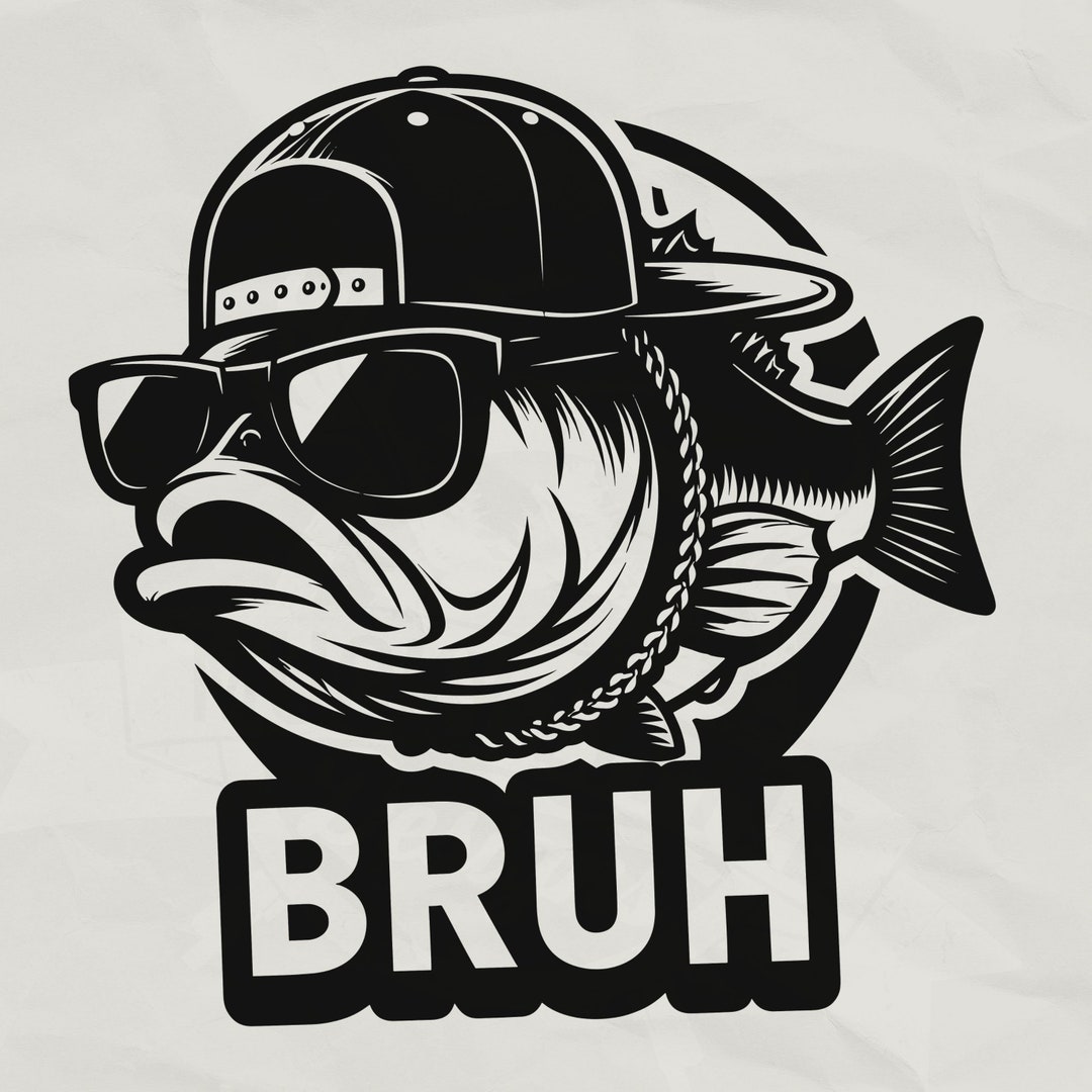 Boys Fishing Bruh Svg Bass Fishing SVG Cut File Fish in Backward Cap ...