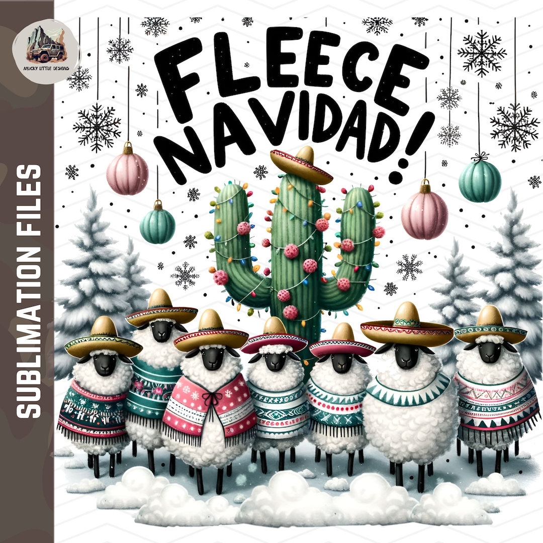 Christmas Sheep PNG Sheep Farming Christmas Sublimate Fleece Navidad ...