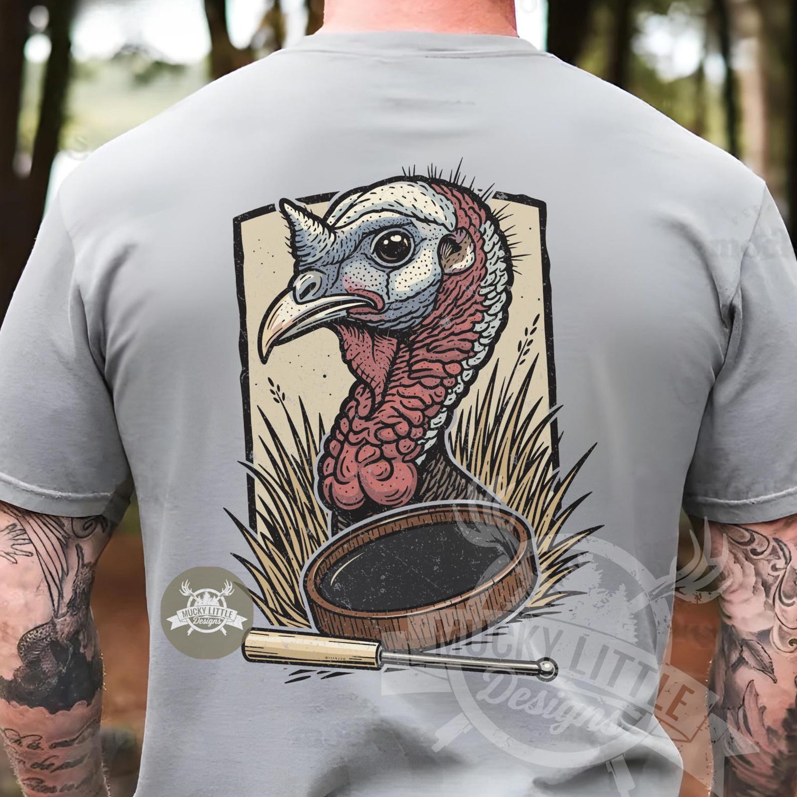Wild Turkey Call PNG: Retro Hunting Sublimation Image File (digital ...