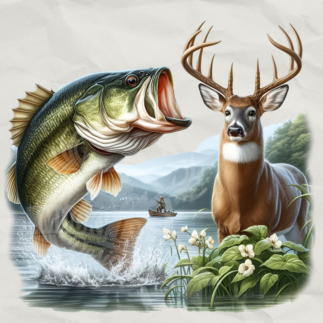 Wilderness Png Bass Fishing Png Deer Hunting Png, Hunt and Fish Png ...