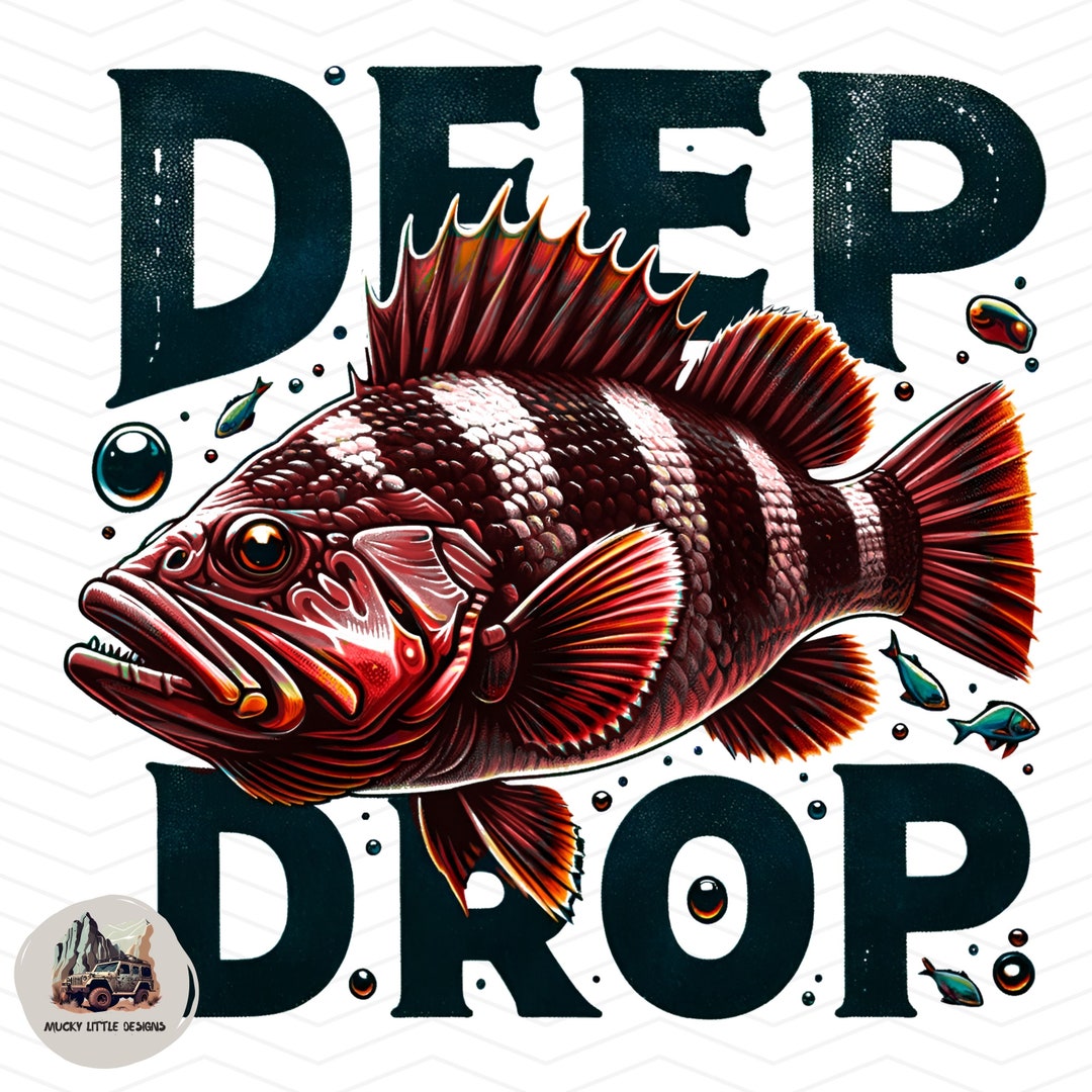 Deep Drop PNG Rockfish Png Red Fish Png Sublimation Design Transparent ...