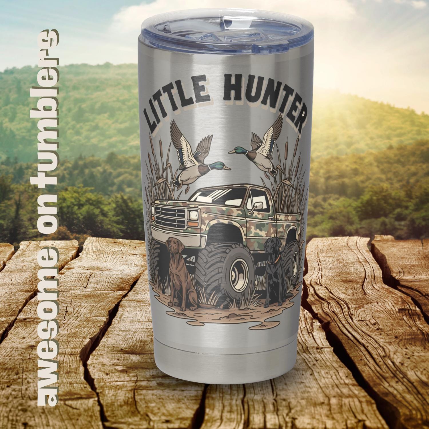 Little Hunter PNG: Boys Hunting Dogs and Truck Sublimation Print ...