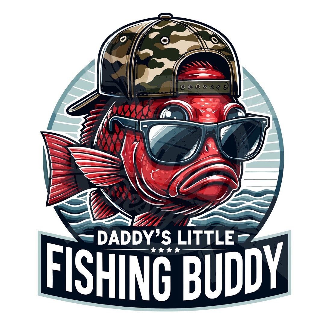 Daddys Little Fishing Buddy PNG | Red Drum Sublimation PNG | Sea ...