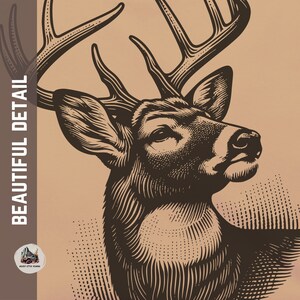 Detailed Buck Head Svg, Buck SVG, Detailed Deer Svg, Whitetail Deer SVG ...