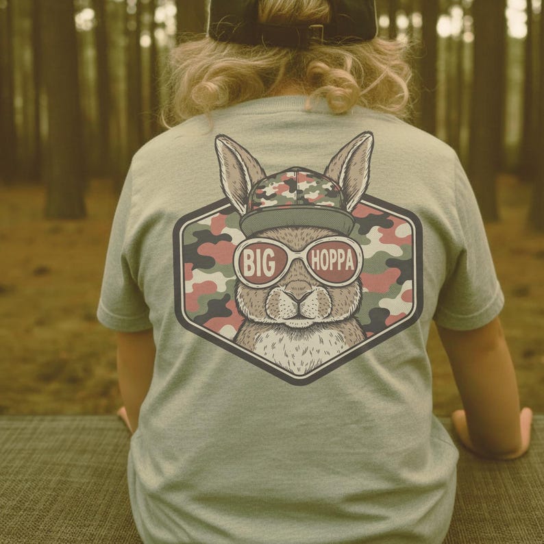 Big Hoppa PNG | Boys Easter Rabbit Sublimation Design File for T-shirts ...