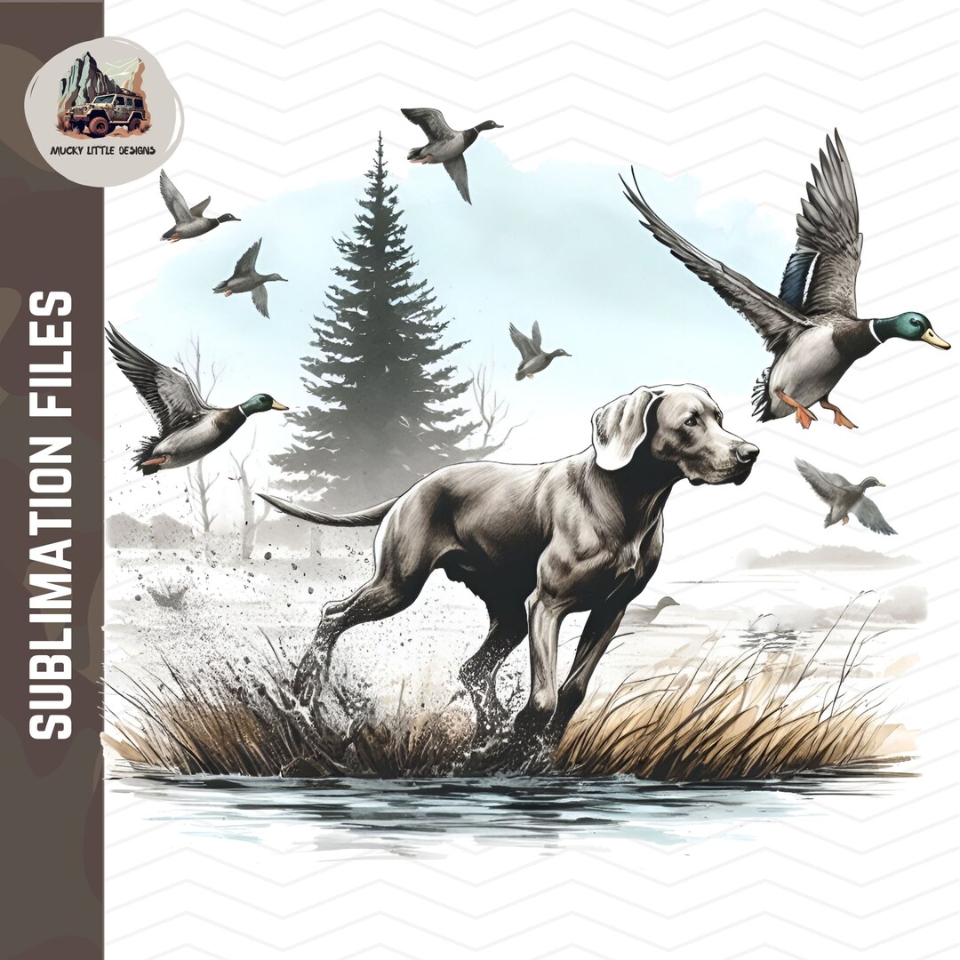 Weimaraner Hunting Dog PNG Digital Download Hunting Dog Sublimation PNG ...