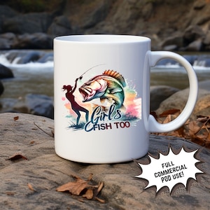 Girls Fish Too PNG: Fishing Sublimation Design (digital Download) - Etsy