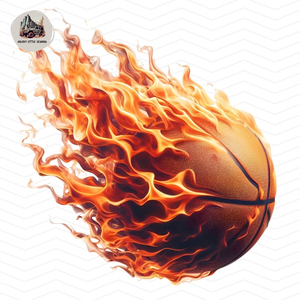 Fire Basketball Png - Etsy