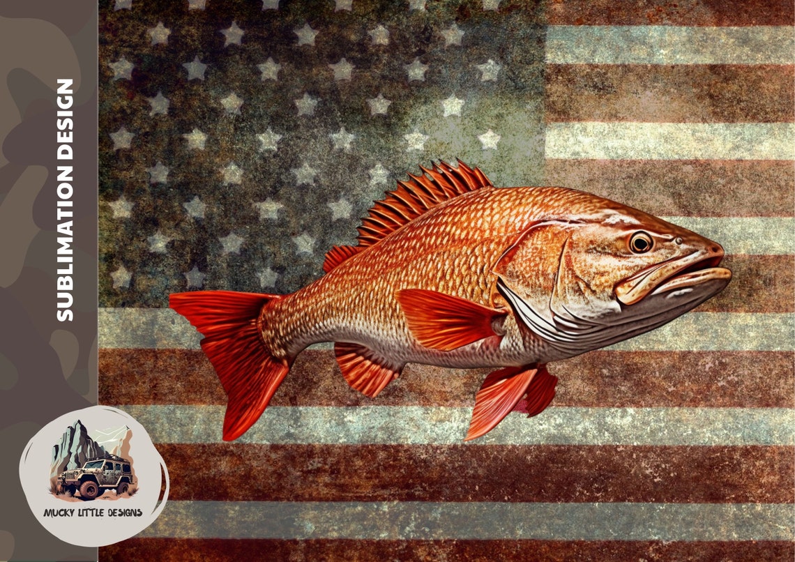 Redfish Sublimation Design Redfish Png Redfish Print Files - Etsy