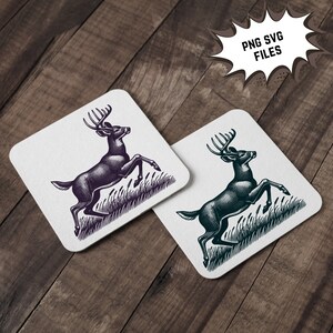 Svg White Tailed Deer Running, Buck SVG, Detailed Deer Svg, Whitetail ...