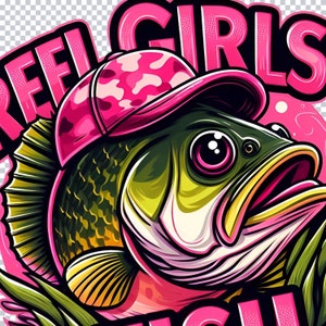 Reel Girls Fish Png Girls Fishing Tee Design Girls Fishing Sublimation ...