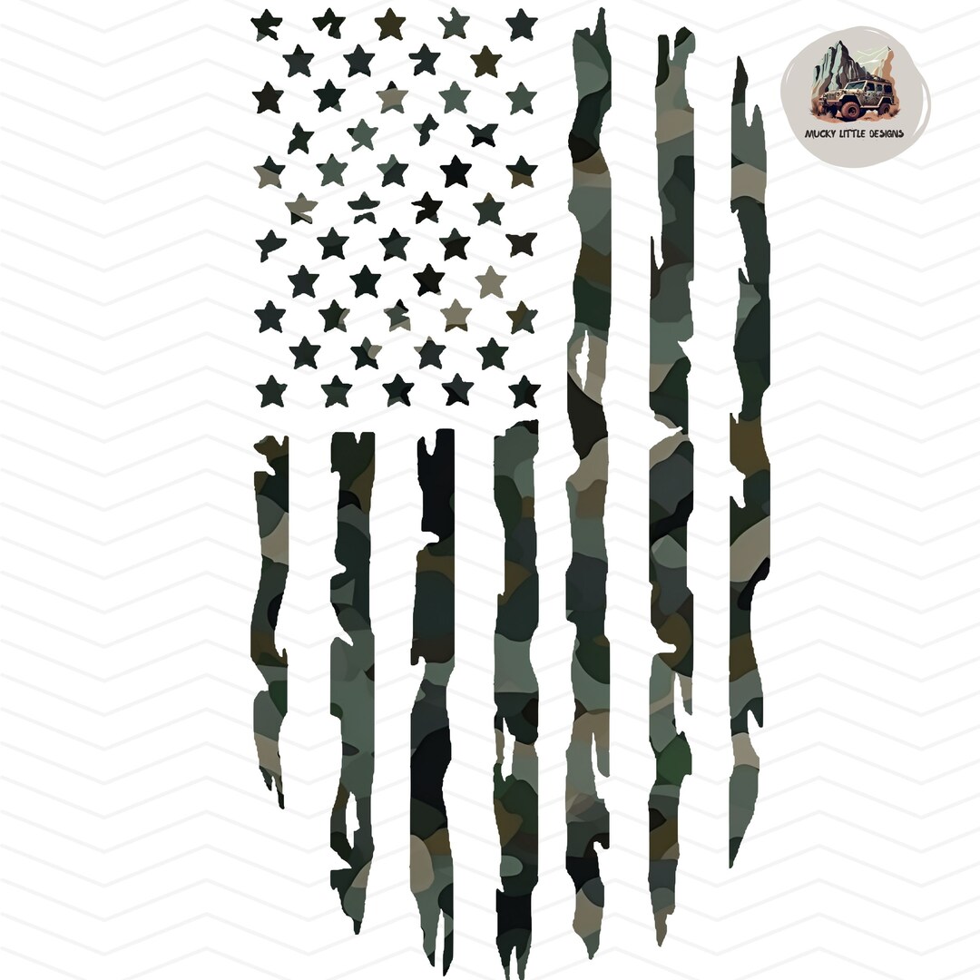 Camo Flag Png Deer Hunting Sublimation Design Transparent Background ...