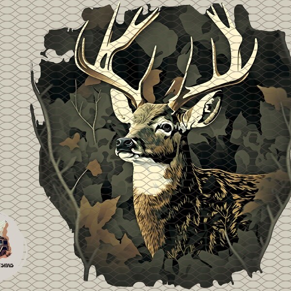 Deer Print - Etsy