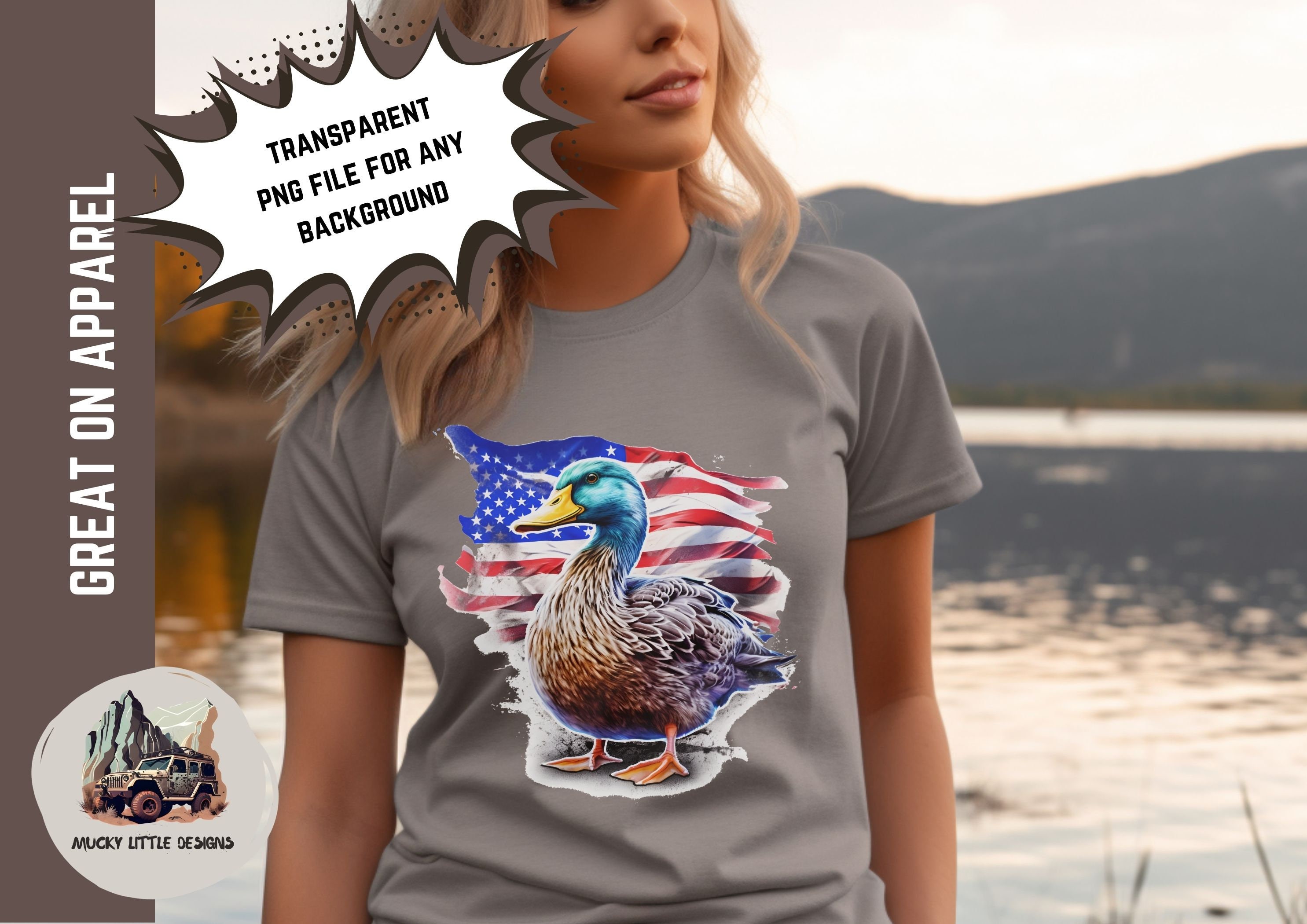 Duck Sublimation PNG America Duck Png Hunting Sublimation - Etsy