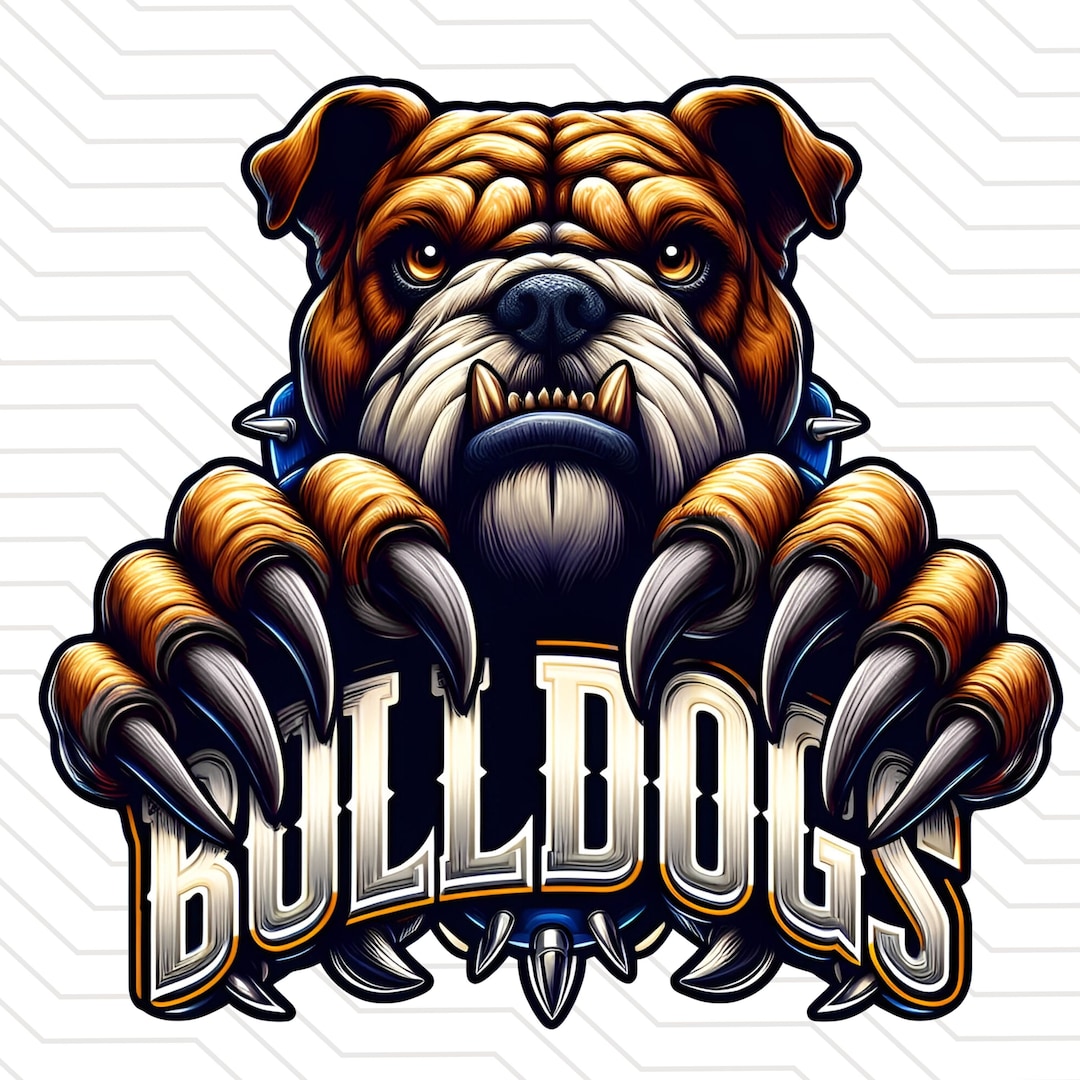 Bulldogs Mascot Claws PNG: College Spirit Sublimation (digital Download ...