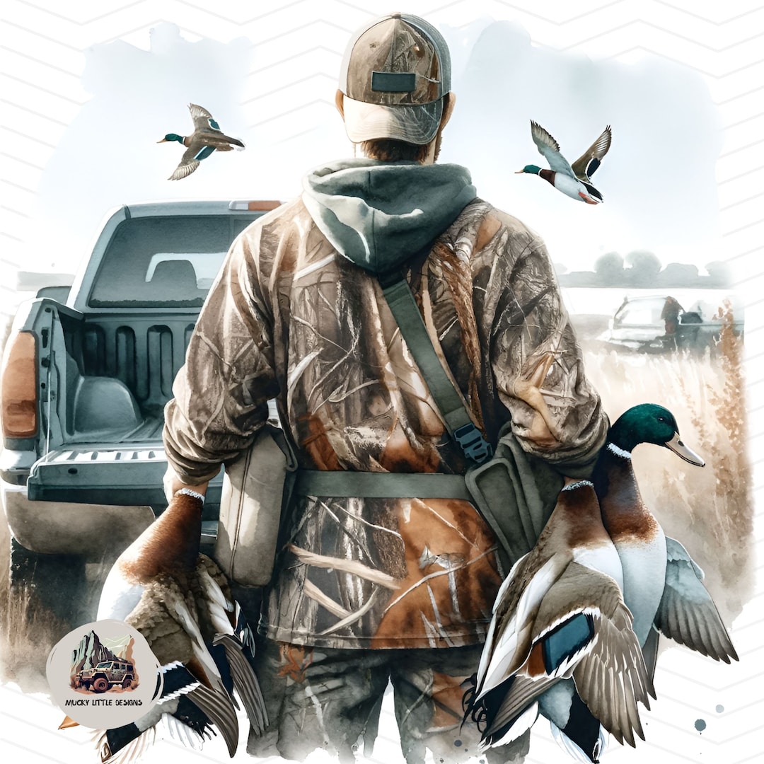 Duck Hunting Sublimation: Watercolor Hunter PNG (digital Print) - Etsy