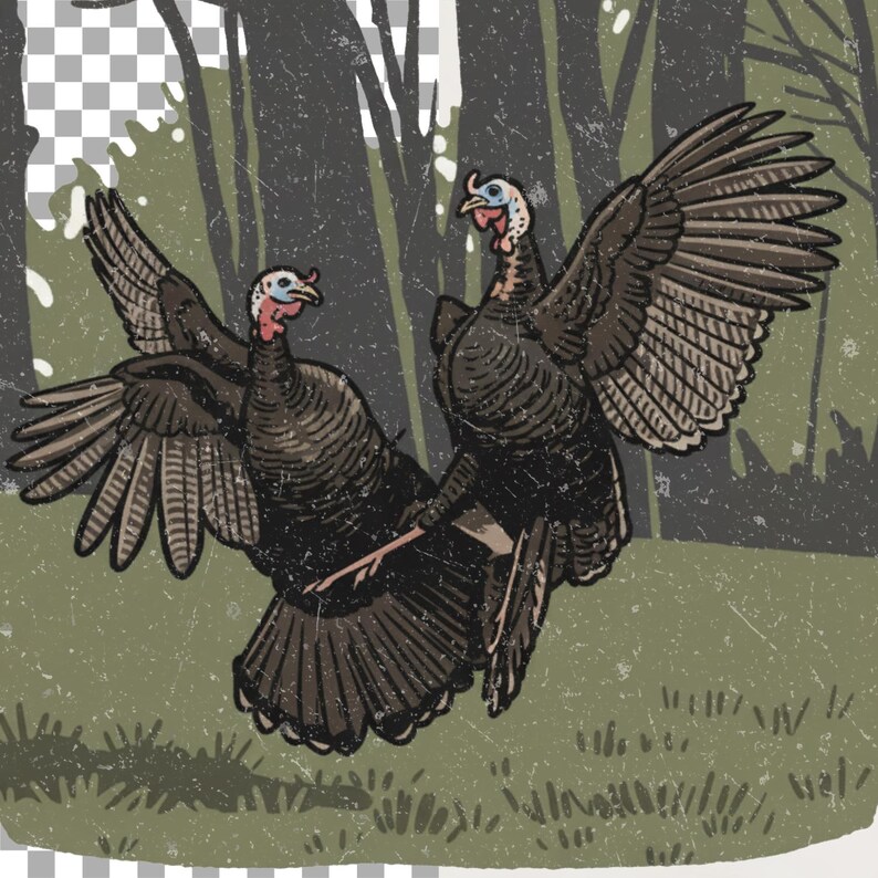 Wild Turkey PNG: Turkey Hunting Sublimation Image File (digital Print ...