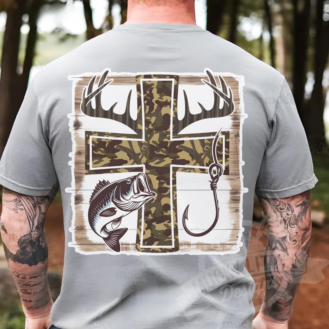 Camo Cross Png Hunting and Fishing Sublimate Bass Fishing Deer Hunting ...