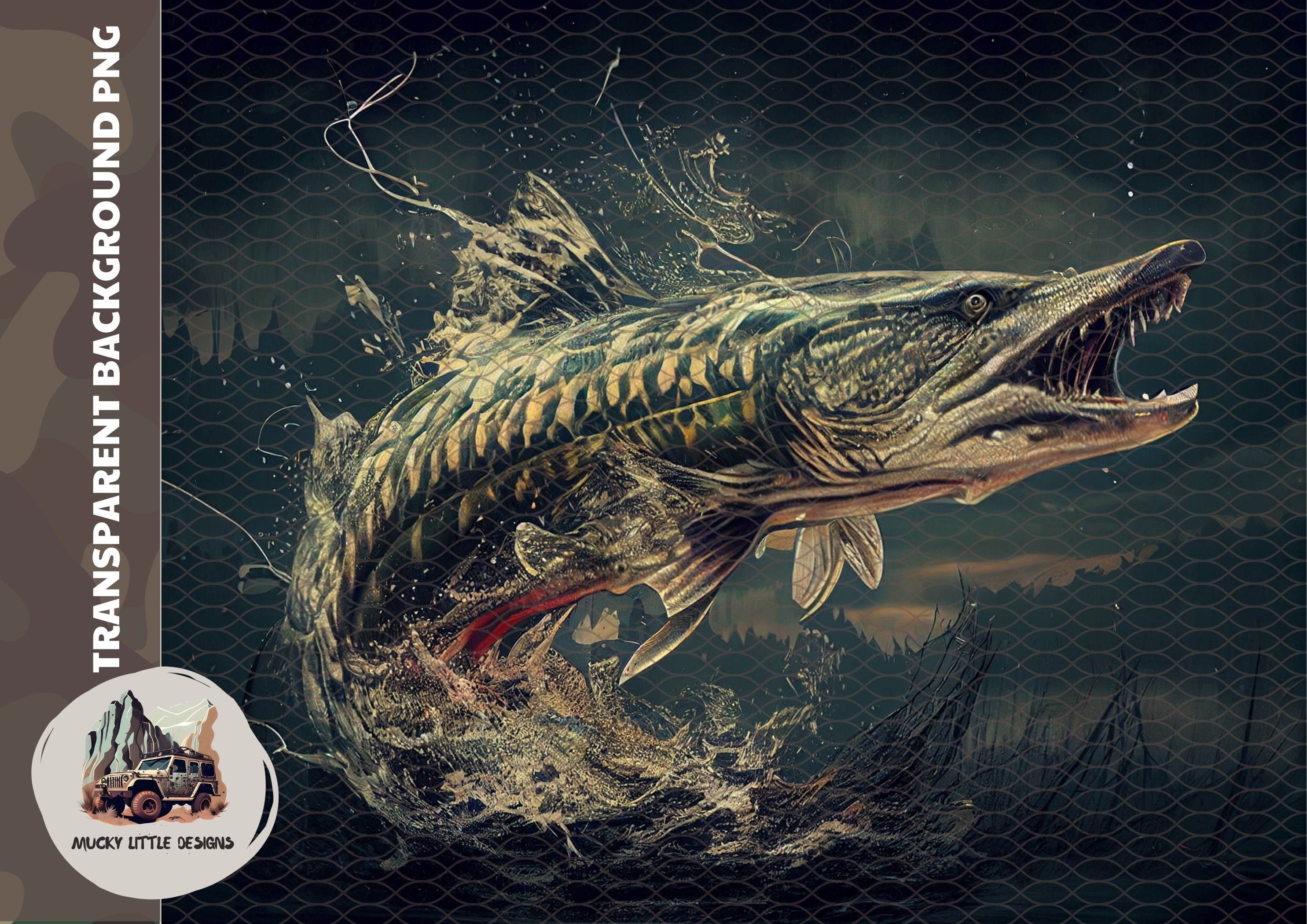 Muskie Fishing Sublimation Tumbler Design Download PNG - Etsy