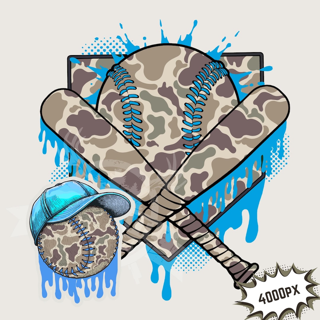 Light Blue Drip Baseball Diamond Png | Camo Baseball Shirt Png, Miami ...