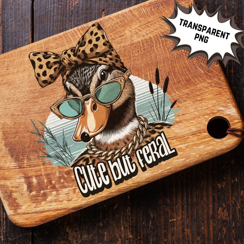 Funny Duck Messy Bun PNG | Feral Animal Design (digital Download) - Etsy