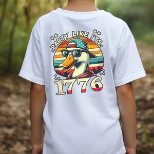 Duck 4th July Png Party Like Its 1776 Png Boys 4th July Design Kids ...