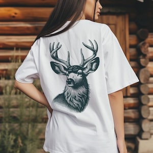 Detailed Mule Deer Svg, Mule Deer Head Svg, Mule Deer SVG, Big Buck Svg ...