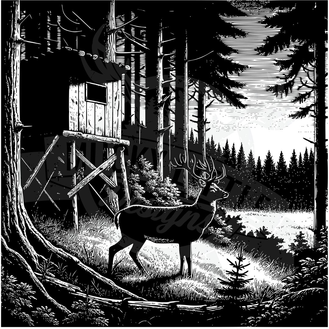 Detailed Deer Blind Svg, Proud Deer Svg, Whitetail Deer SVG, Deer ...