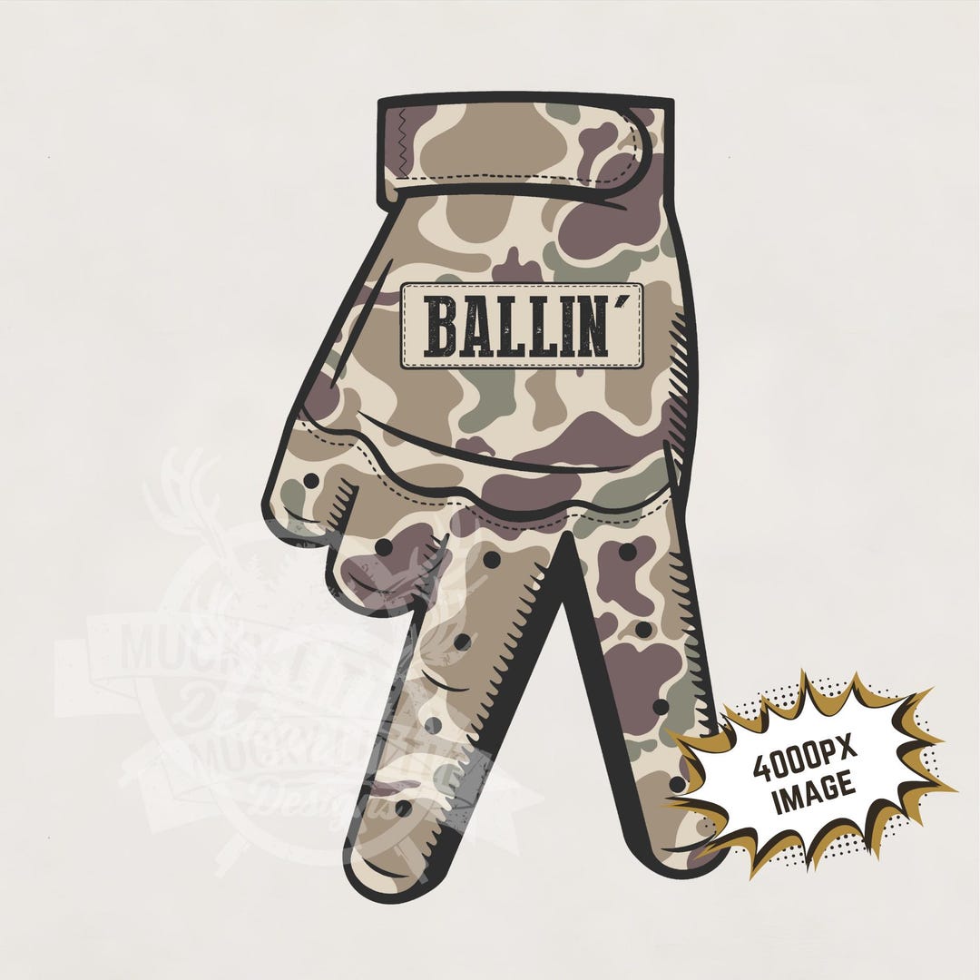 Camo Baseball Glove PNG: Ballin' Design (digital Download) - Etsy