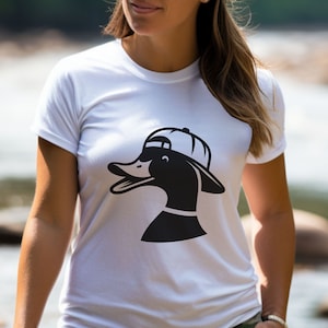 Duck Hunting SVG: Duck Silhouette With Backwards Cap (digital Download ...