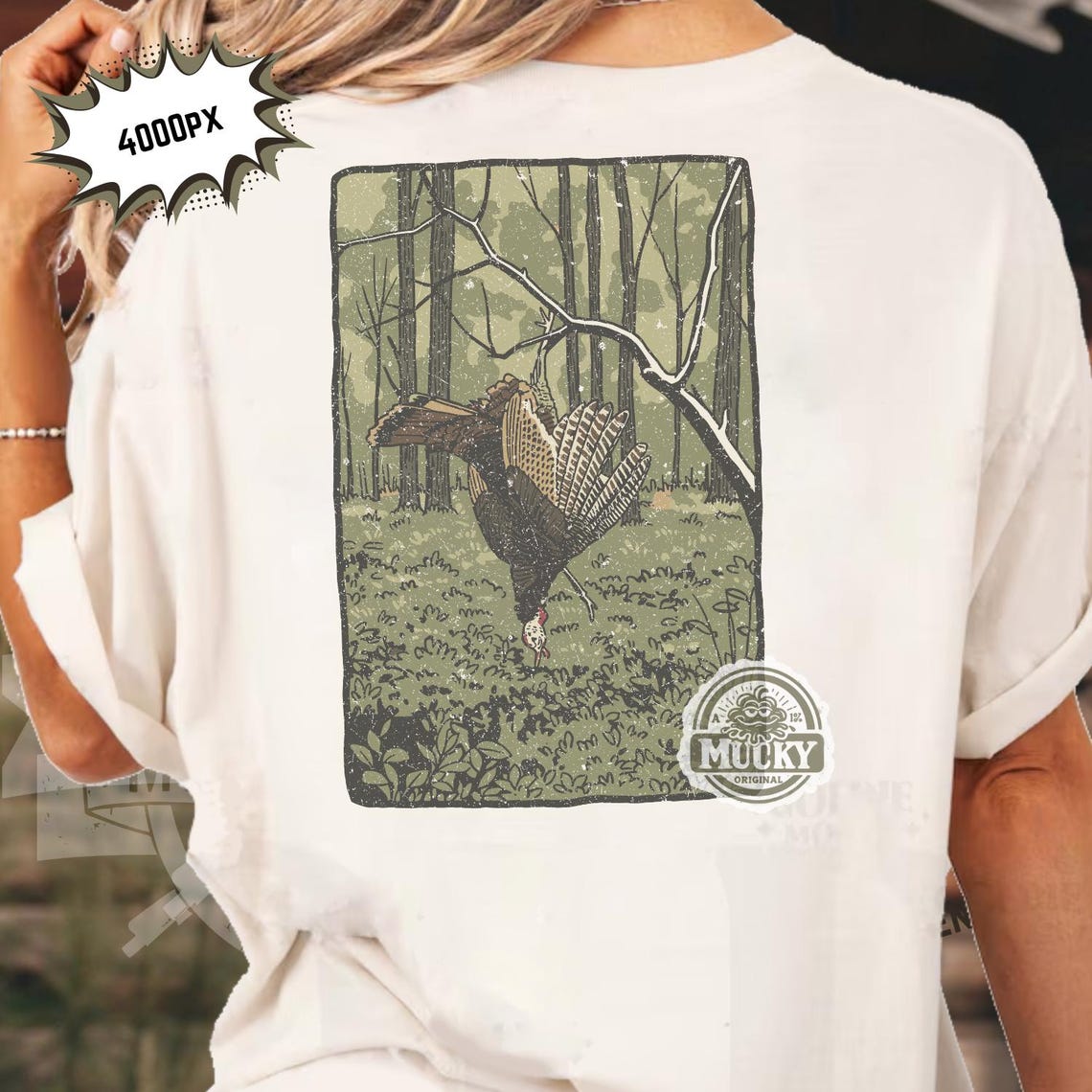 Hanging Turkey PNG: Wild Turkey Hunting Sublimation Image File (digital ...