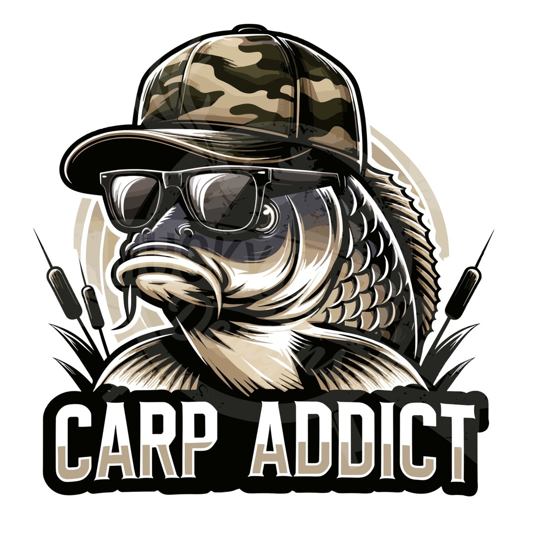 Carp Addict Png | Funny Carp Fishing Sublimation Design | Common Carp ...