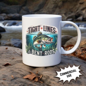 Tight Lines Bent Rods Png | Bass Fishing Sublimation Design | Bass ...