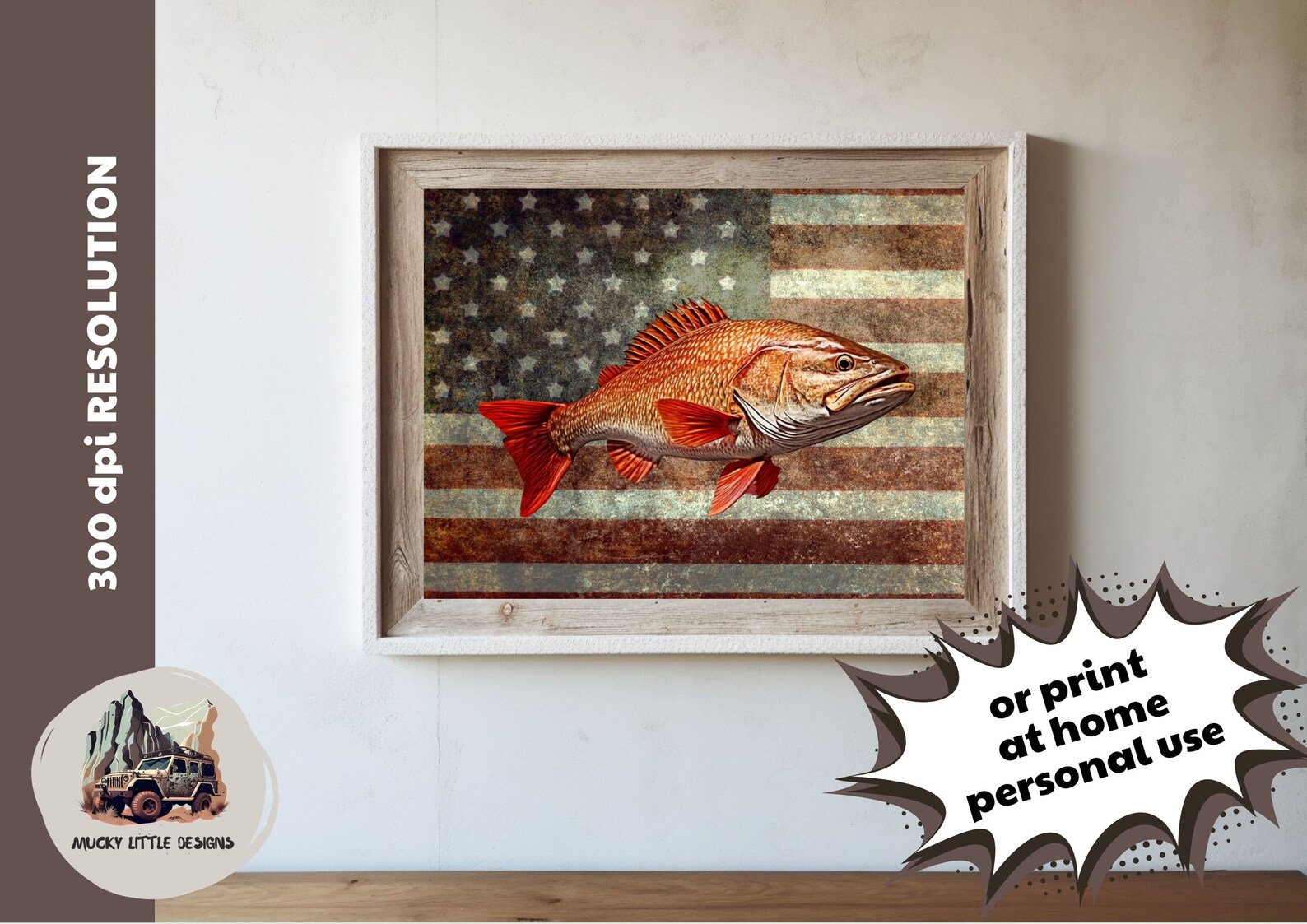 Redfish Sublimation Design Redfish Png Redfish Print Files - Etsy