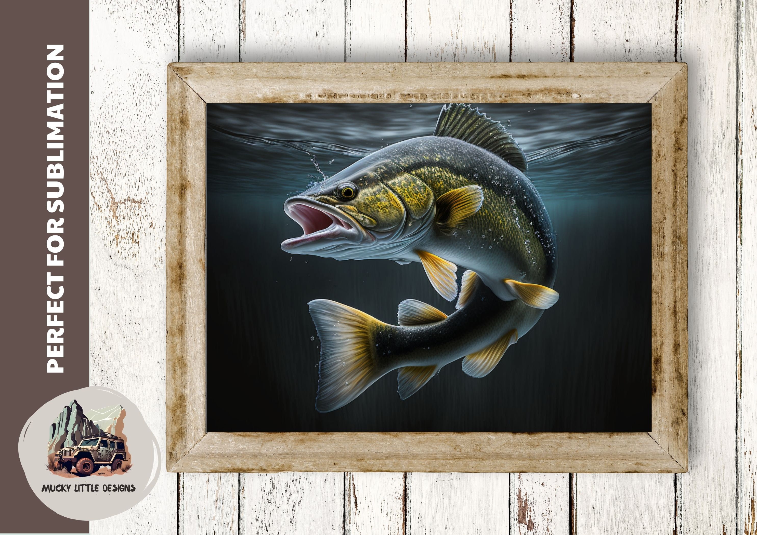 Walleye Sublimation Tumbler Design Downloads Walleye Straight - Etsy