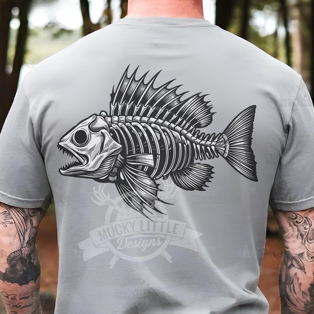 Fish Skeleton PNG Skeleton Fishing PNG Fishing Sublimation PNG Funny ...