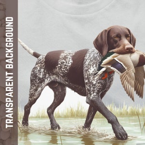 GSP Duck Hunting Sublimation Design | German Shorthaired Pointer PNG ...