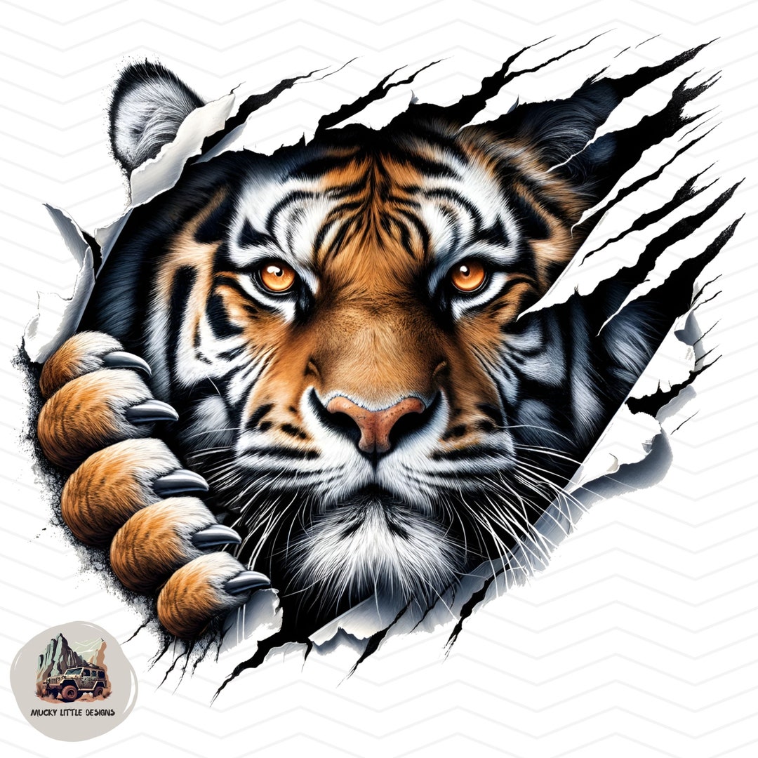 Watercolor Tiger Scratch PNG | DTG Printing | Instant Download | T ...