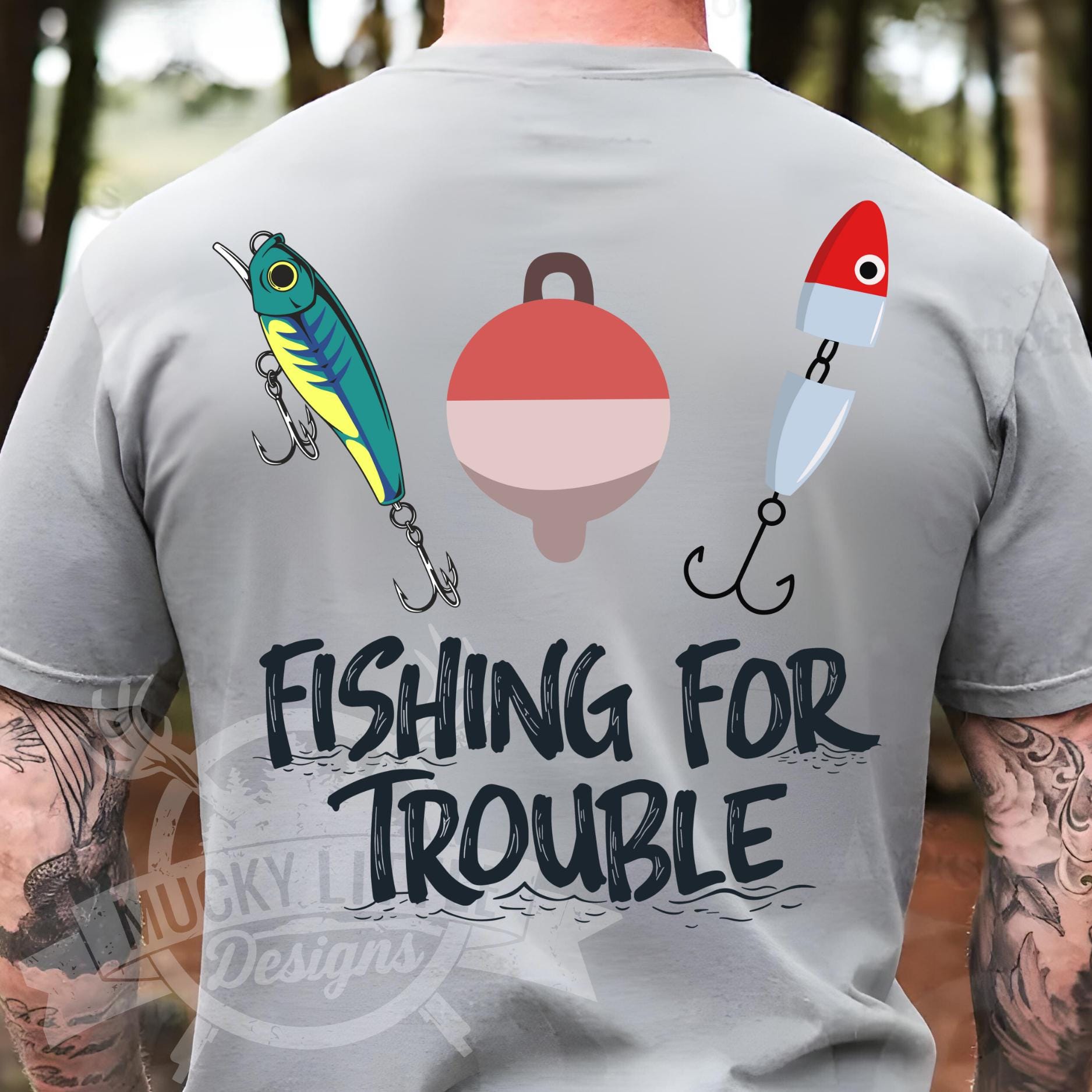 Fishing for Trouble PNG: Boys Fishing Sublimation (digital Download) - Etsy