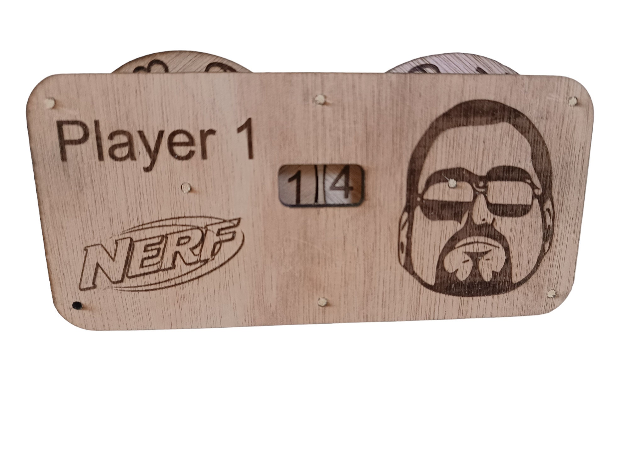 Laser-cut NERF Gun Target Board With a Nerf Gun Score Board Digital ...