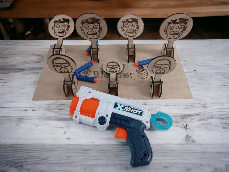 Laser Cut NERF Gun Target Board Digital Files (SVG, DXF, Lightburn) - Etsy