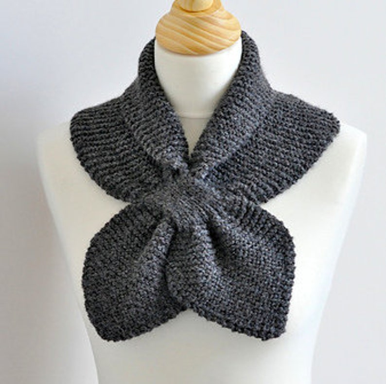 SALE Vintage Knitting Pattern PDF Simple Garter Stitch Ascot Neckwarmer ...