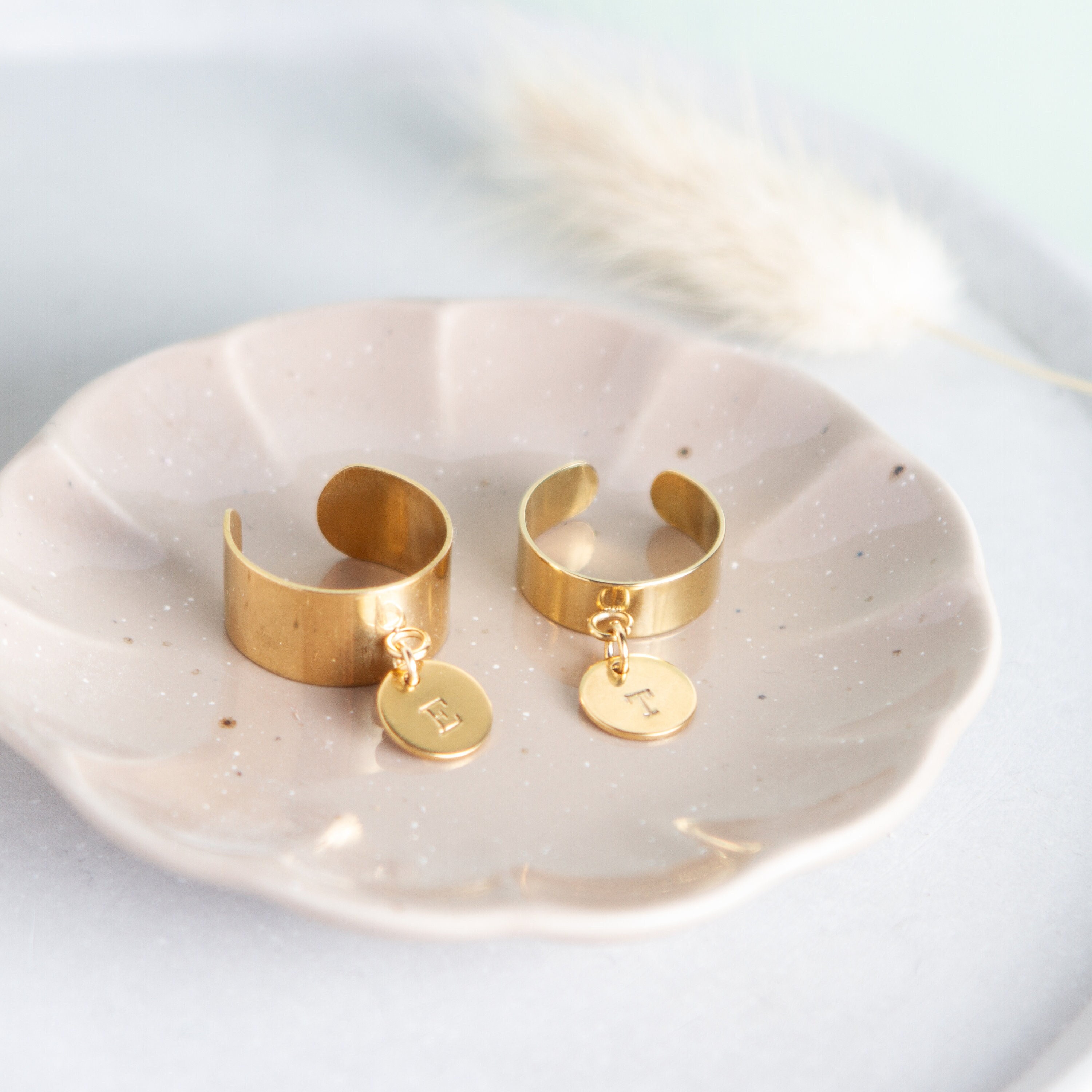 Bague Initiale estampée, bague personnalisable - Etsy France