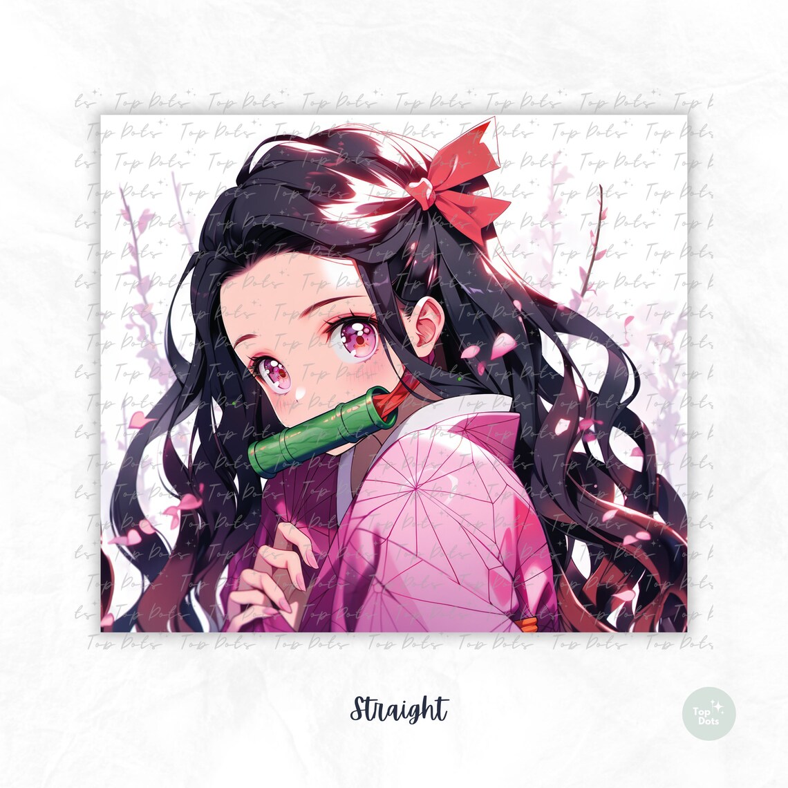 Anime Tumbler Wrap, 20 Oz Girl Slayer Nezuko Figure PNG Design for ...