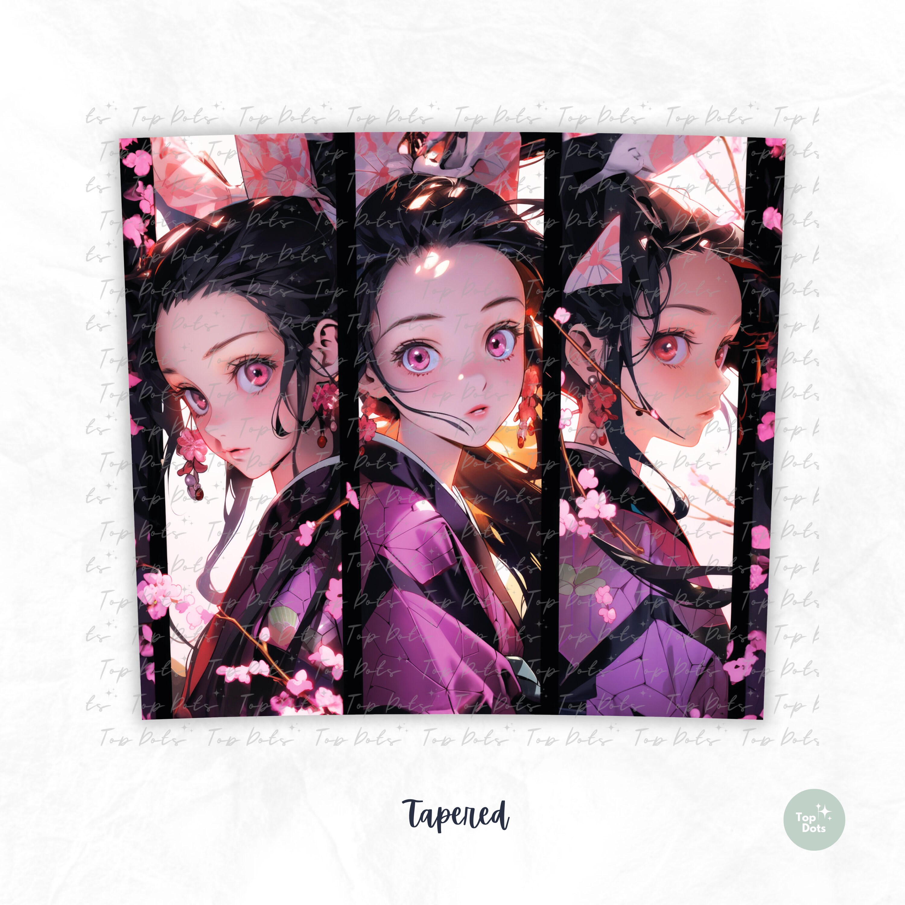 Anime Tumbler Wrap, 20 Oz Girl Slayer Nezuko Figure PNG Design for ...