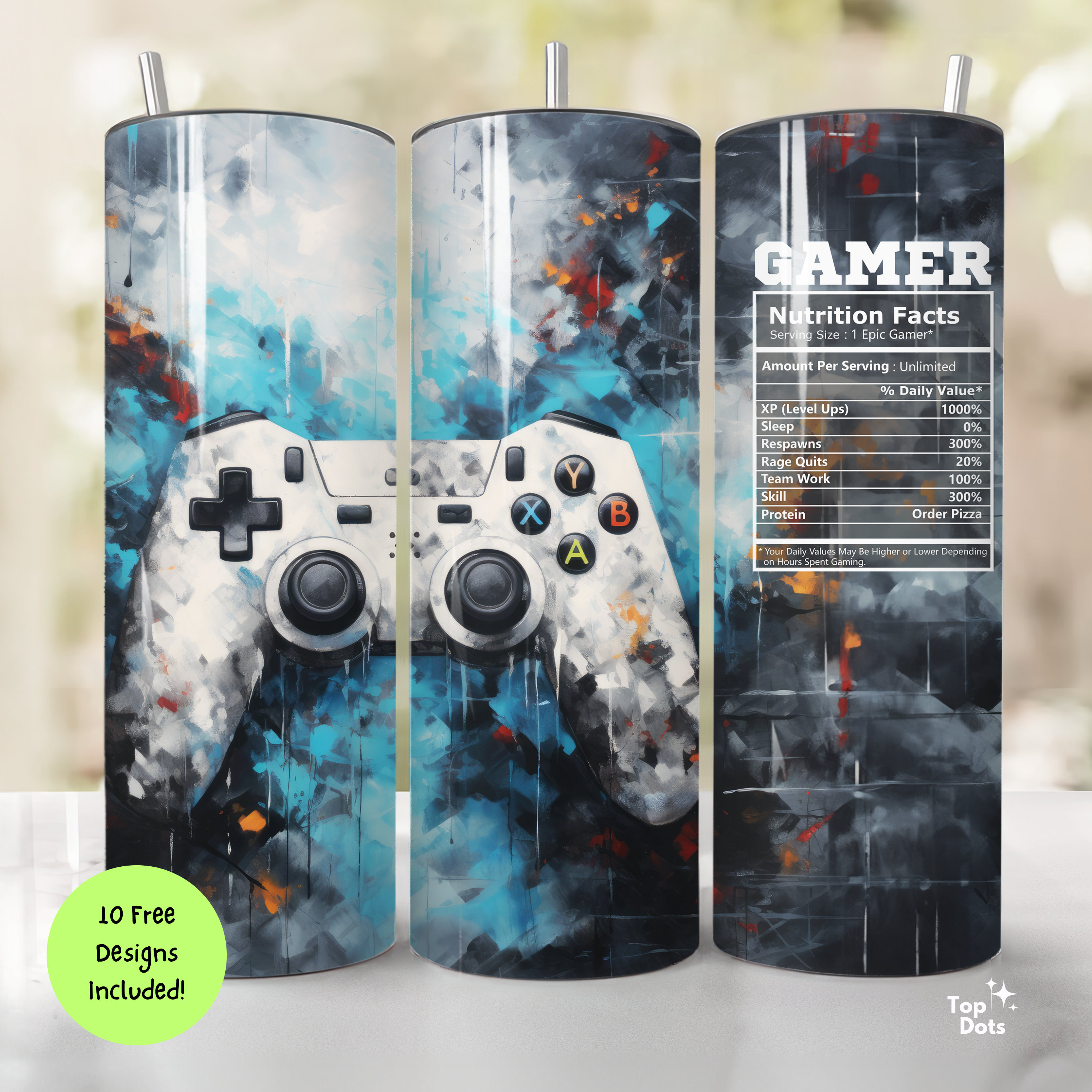 Gaming Tumbler Wrap, 20 Oz Gamer Controller Decal PNG for Sublimation ...